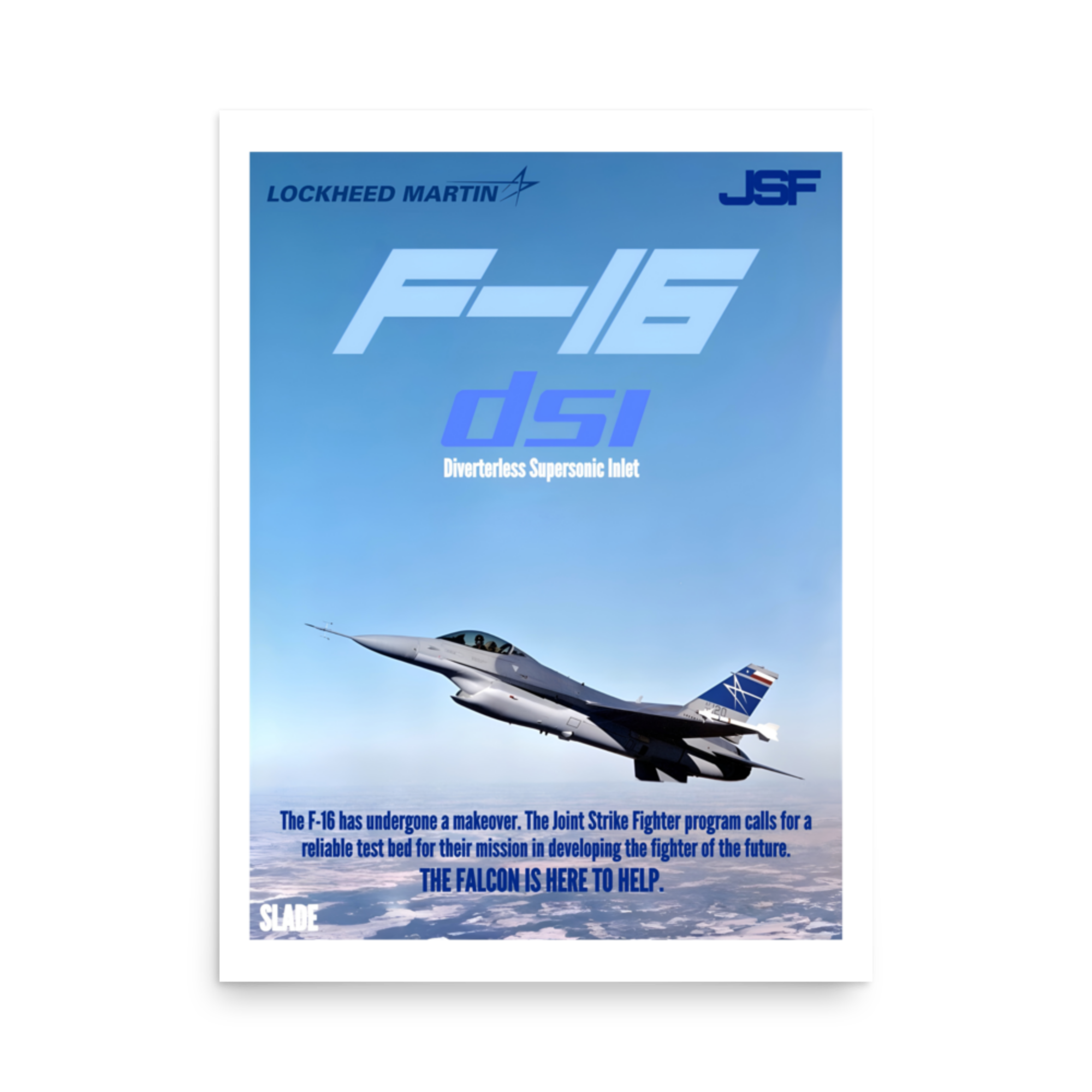 Retro F-16 DSI Poster – SLADE ARCHIVE