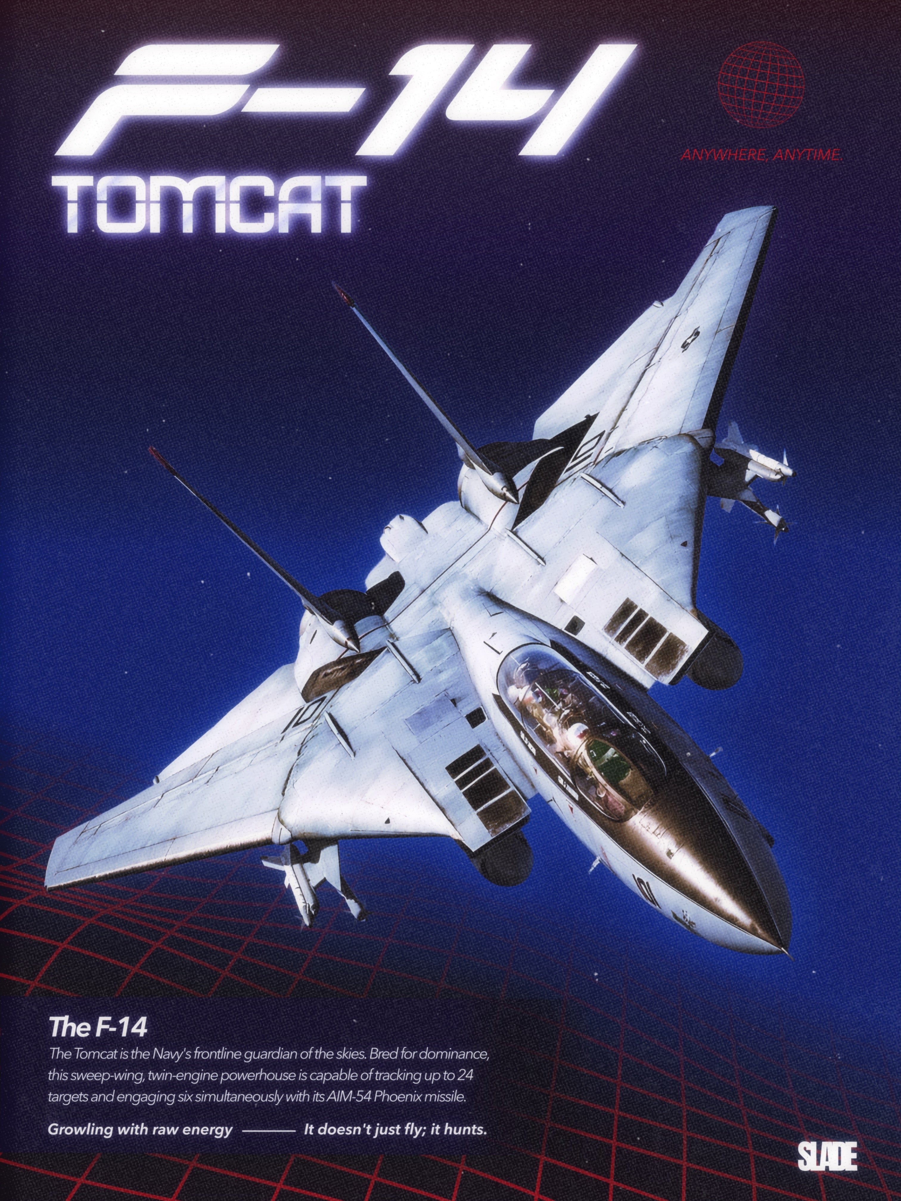 Retro F-14 Tomcat Poster – SLADE ARCHIVE
