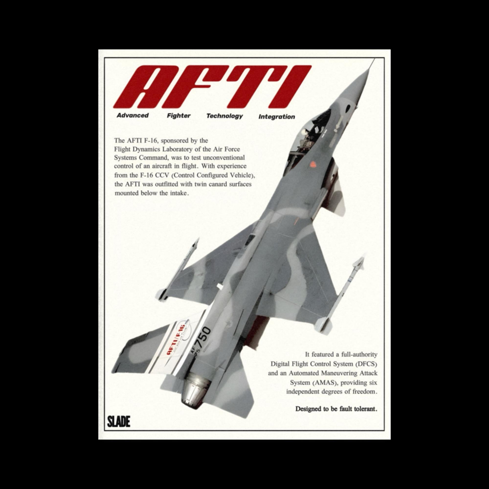 Vintage AFTI F-16 Poster – SLADE ARCHIVE